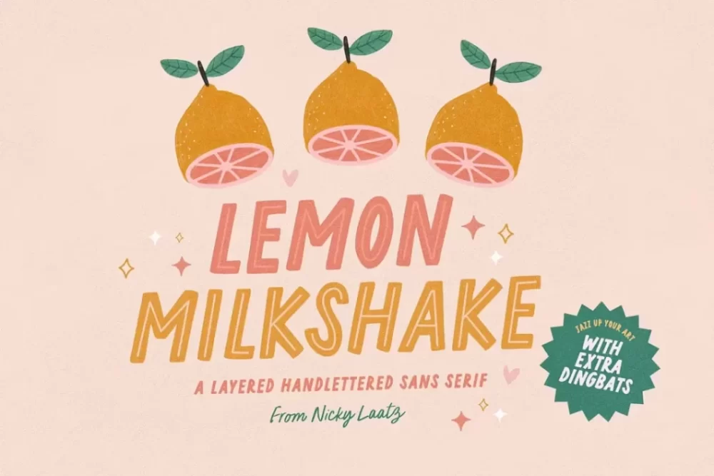 Lemon Milkshake Font Family Free - Download Now